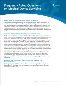 Frequently Asked Questions on Medical Device Servicing - AdvaMed®