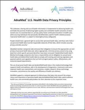 AdvaMed® U.S. Health Data Privacy Principles - AdvaMed®