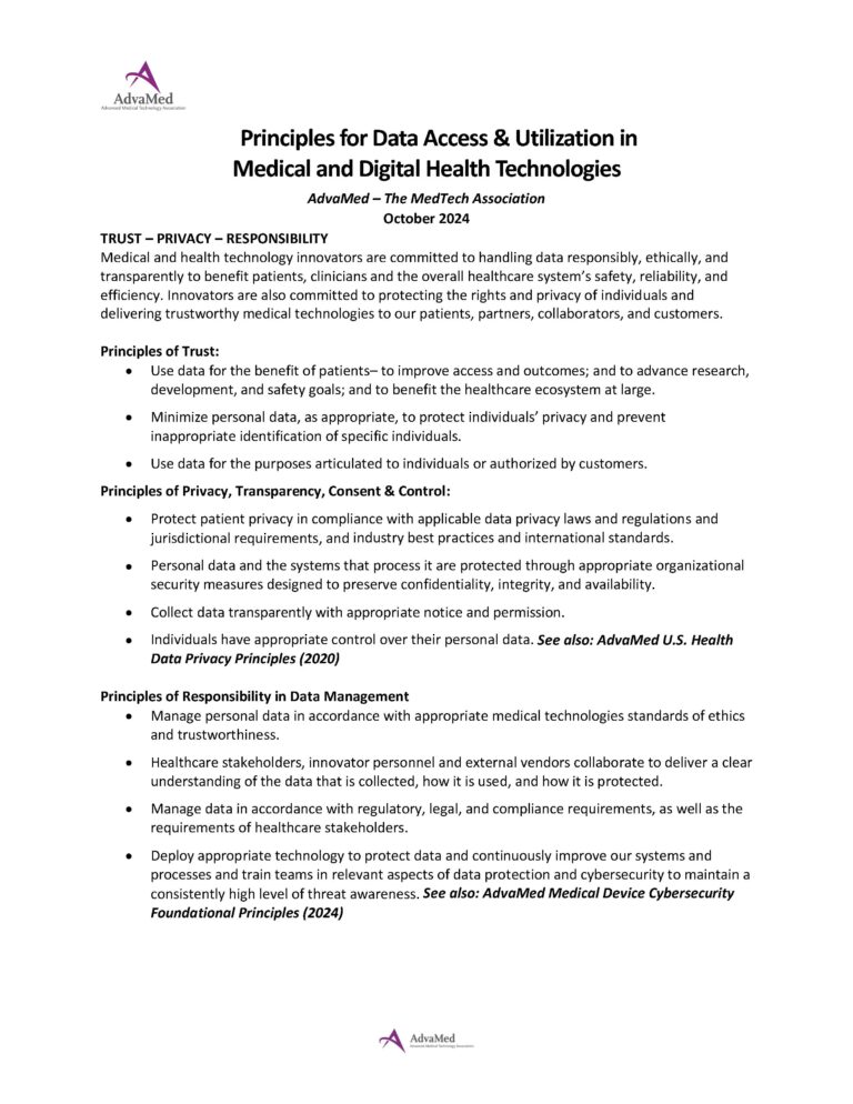 Principles for Data Access & Utilization in Medical and Digital Health ...
